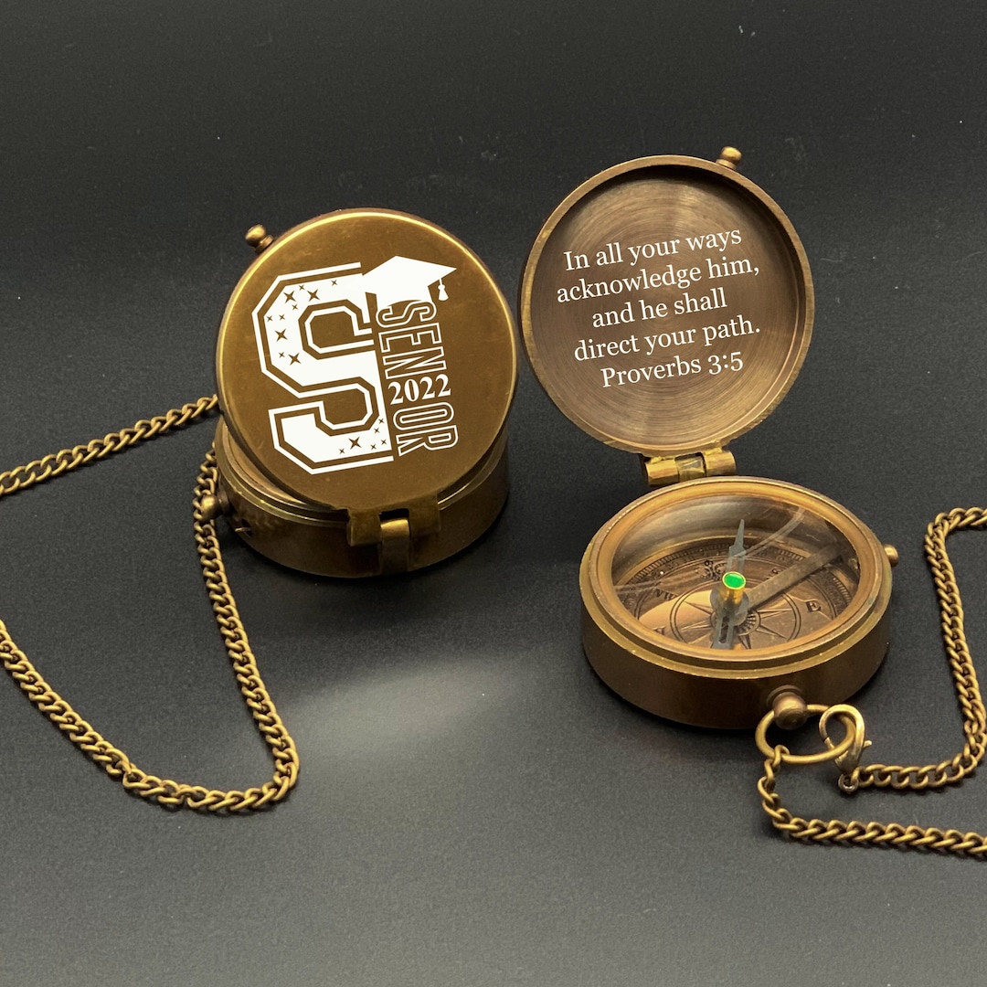 Personalized Graduation Compass, Engraved Keepsake Gift - Etsy