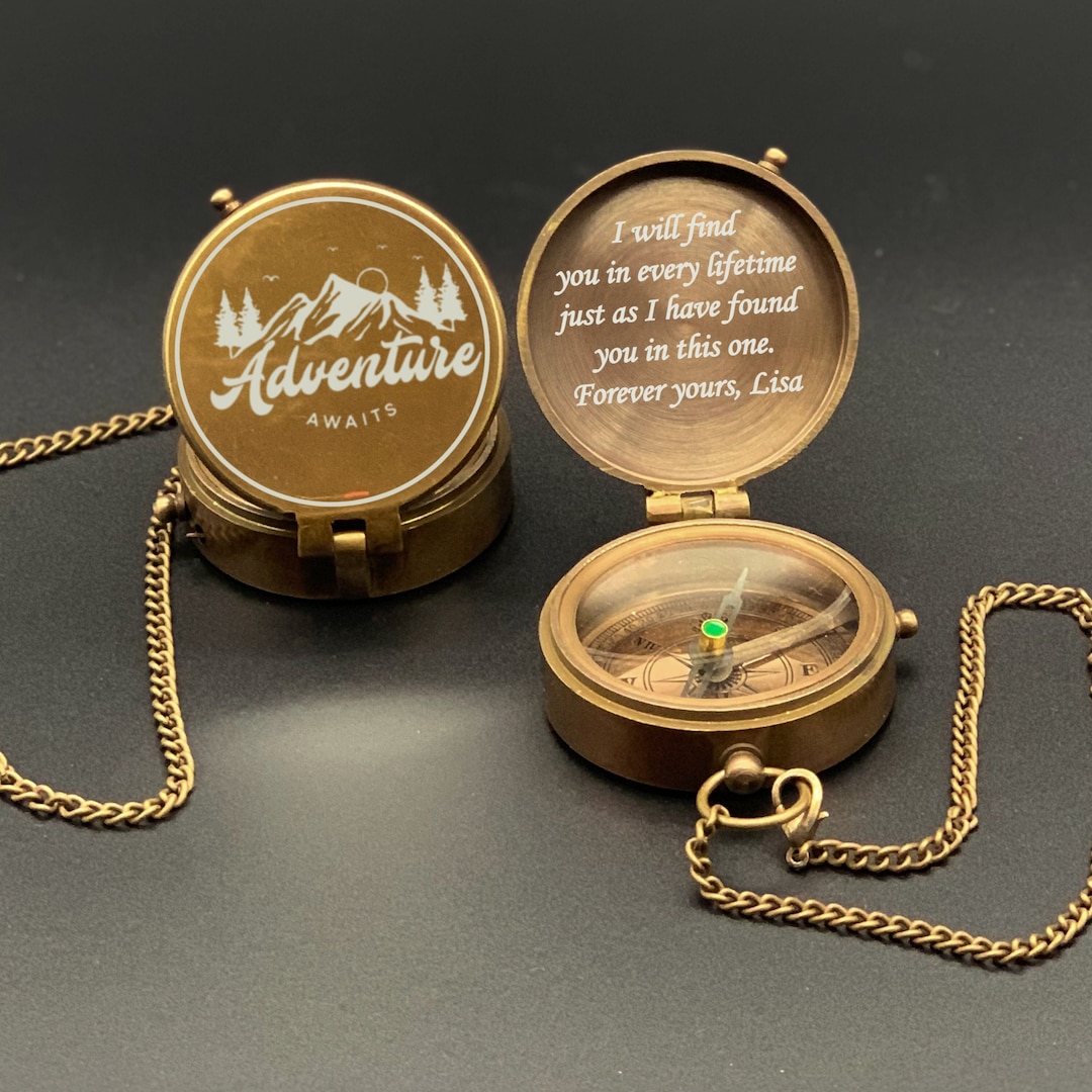 Personalized Engraved Compass, Anniversary Wedding Gift - Etsy