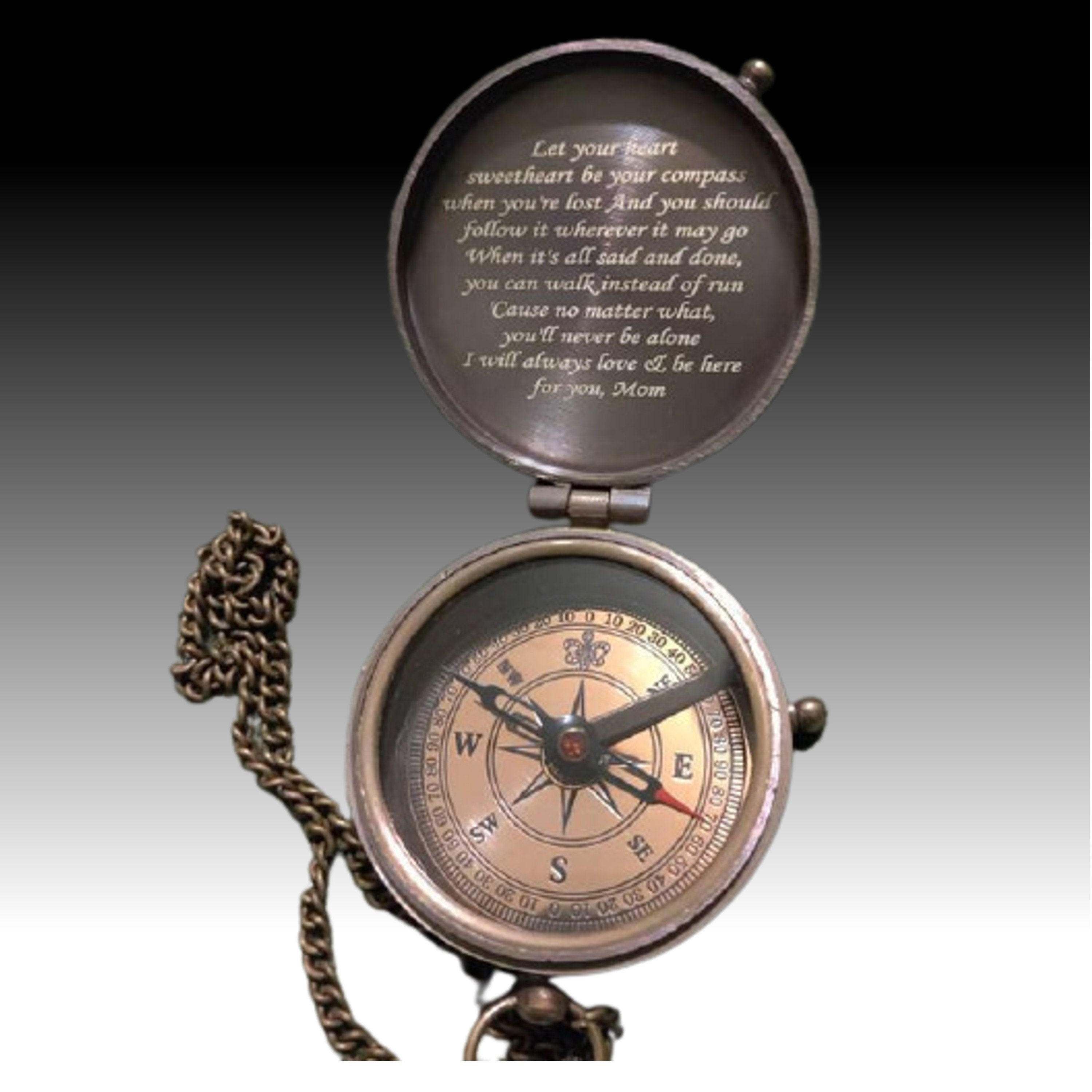 Engraved Graduation Compass Gift Personalized Keepsake Gift - Etsy