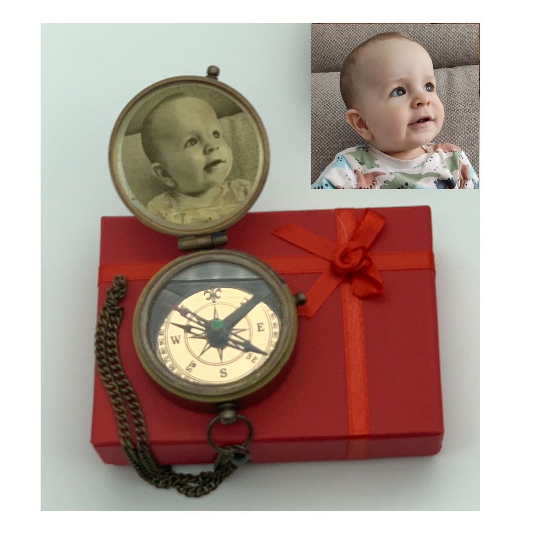 Personalized Brass Compass, Engraved Gift for Him - Etsy