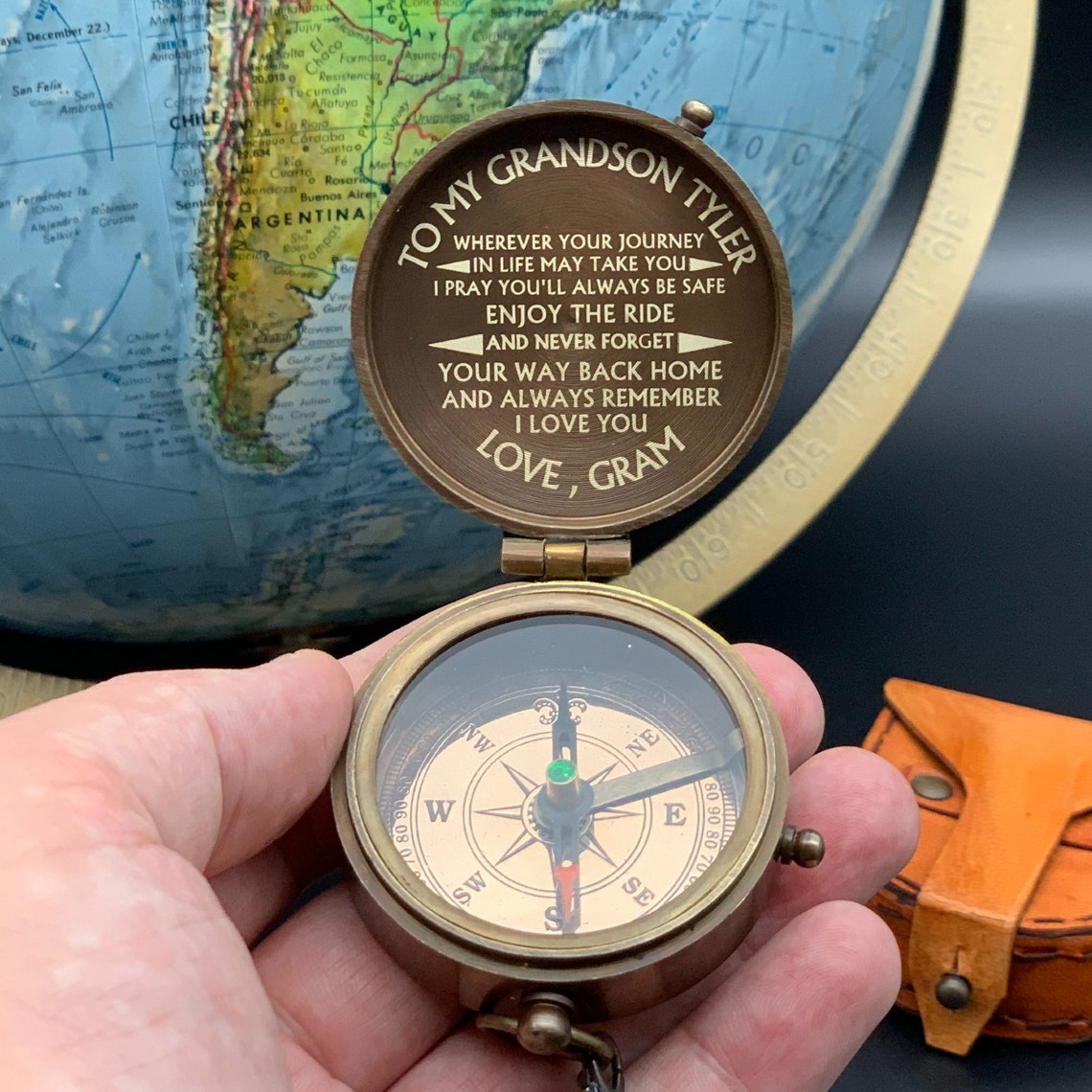 Compass Engraved Compass Baptism Gift Baptism Compass - Etsy