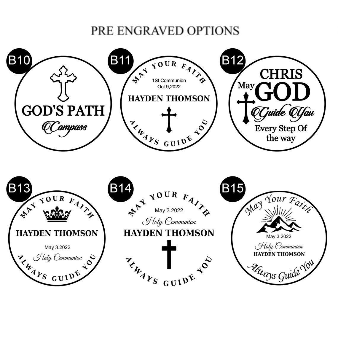 Compass Engraved Compass Baptism Gift Baptism Compass - Etsy