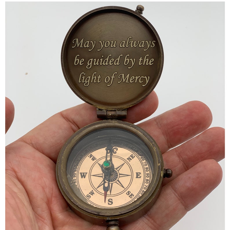 Personalized Brass Compass, Engraved Gift for Him - Etsy