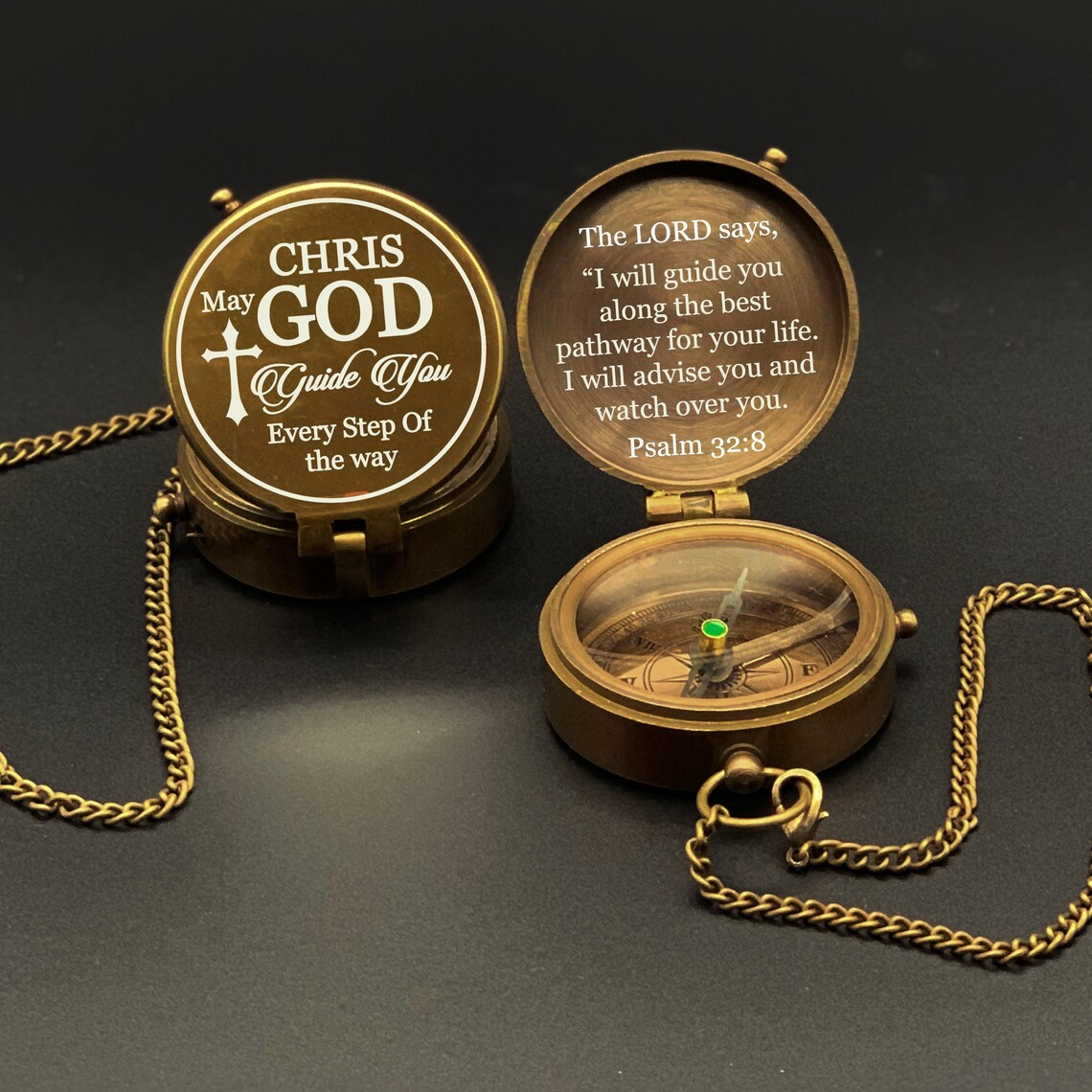 Compass Engraved Compass Baptism Gift Baptism Compass - Etsy