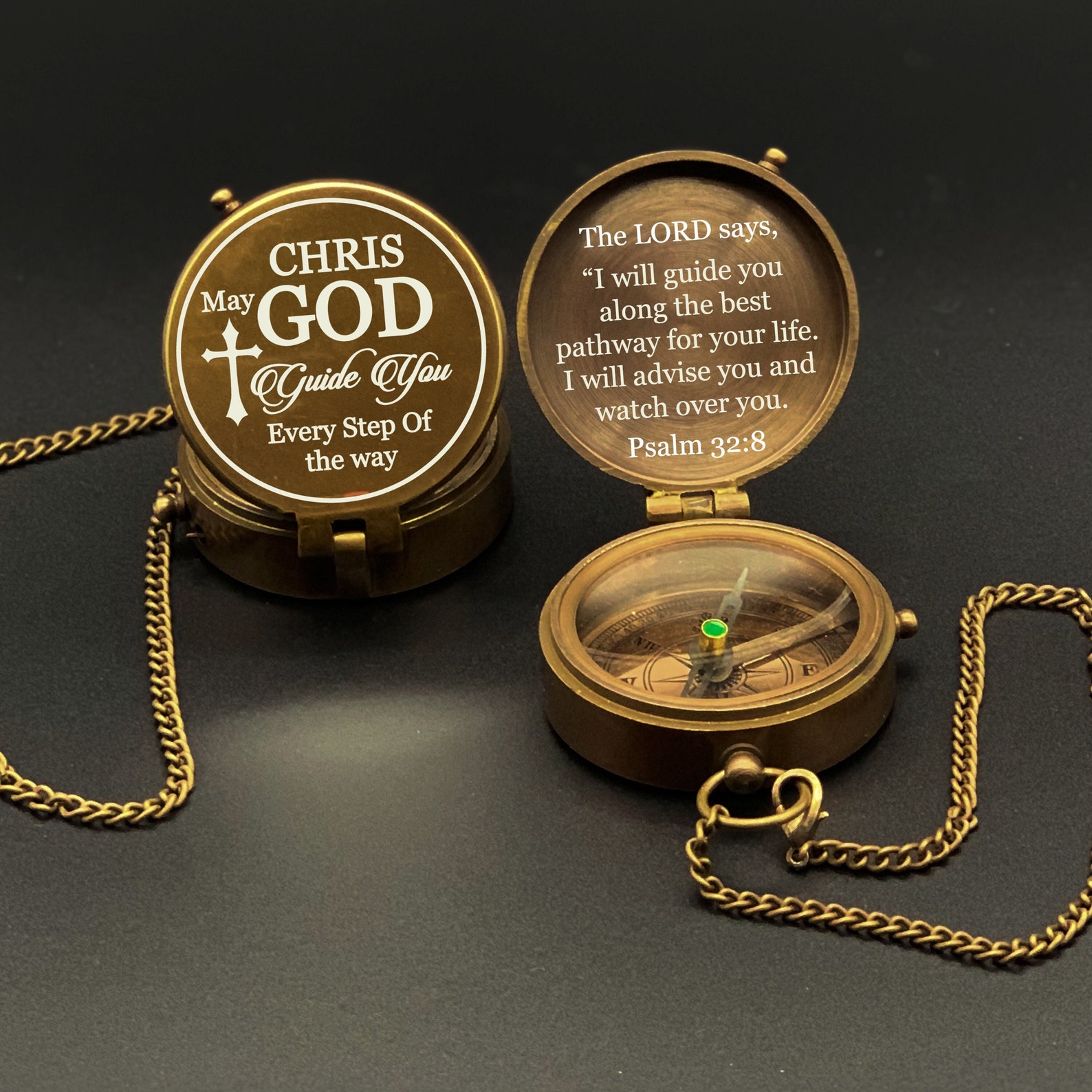 Compass Engraved Compass Baptism Gift Baptism Compass - Etsy