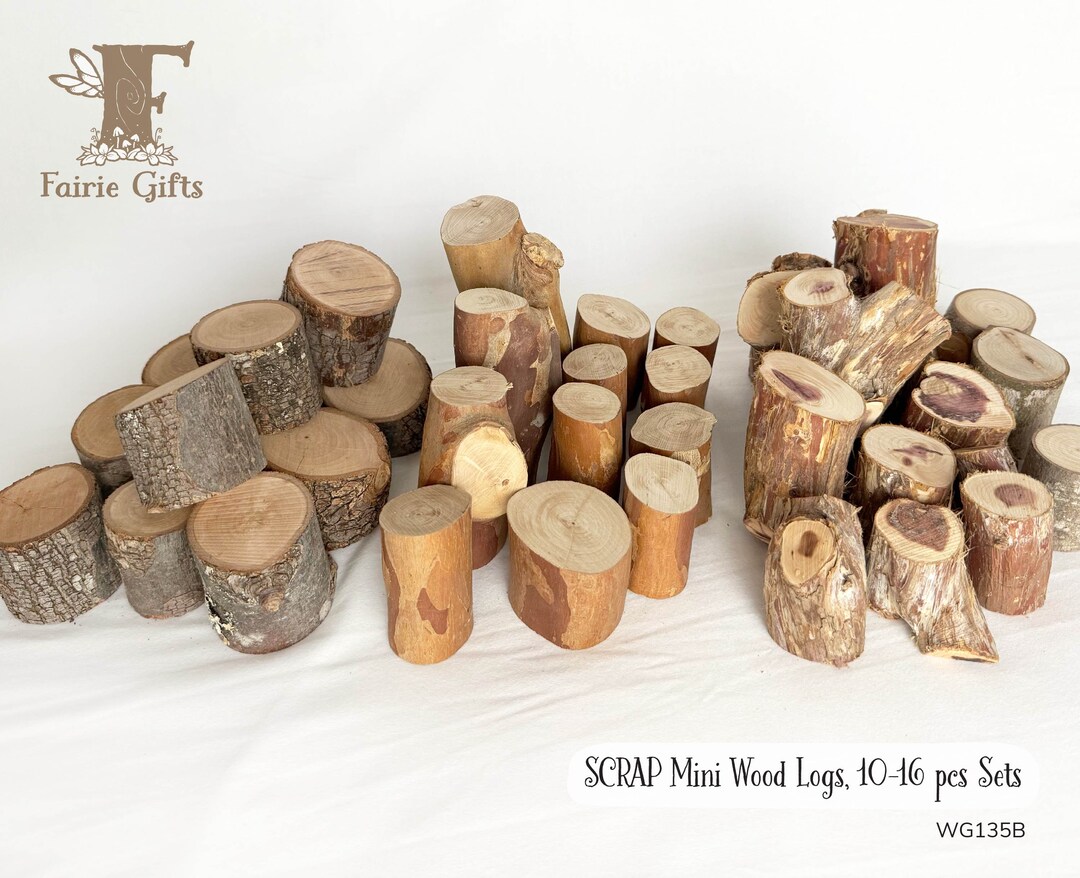 SCRAP Mini Wood Logs 10-16ct, Seconds Wood for Crafts, Tree Supply ...