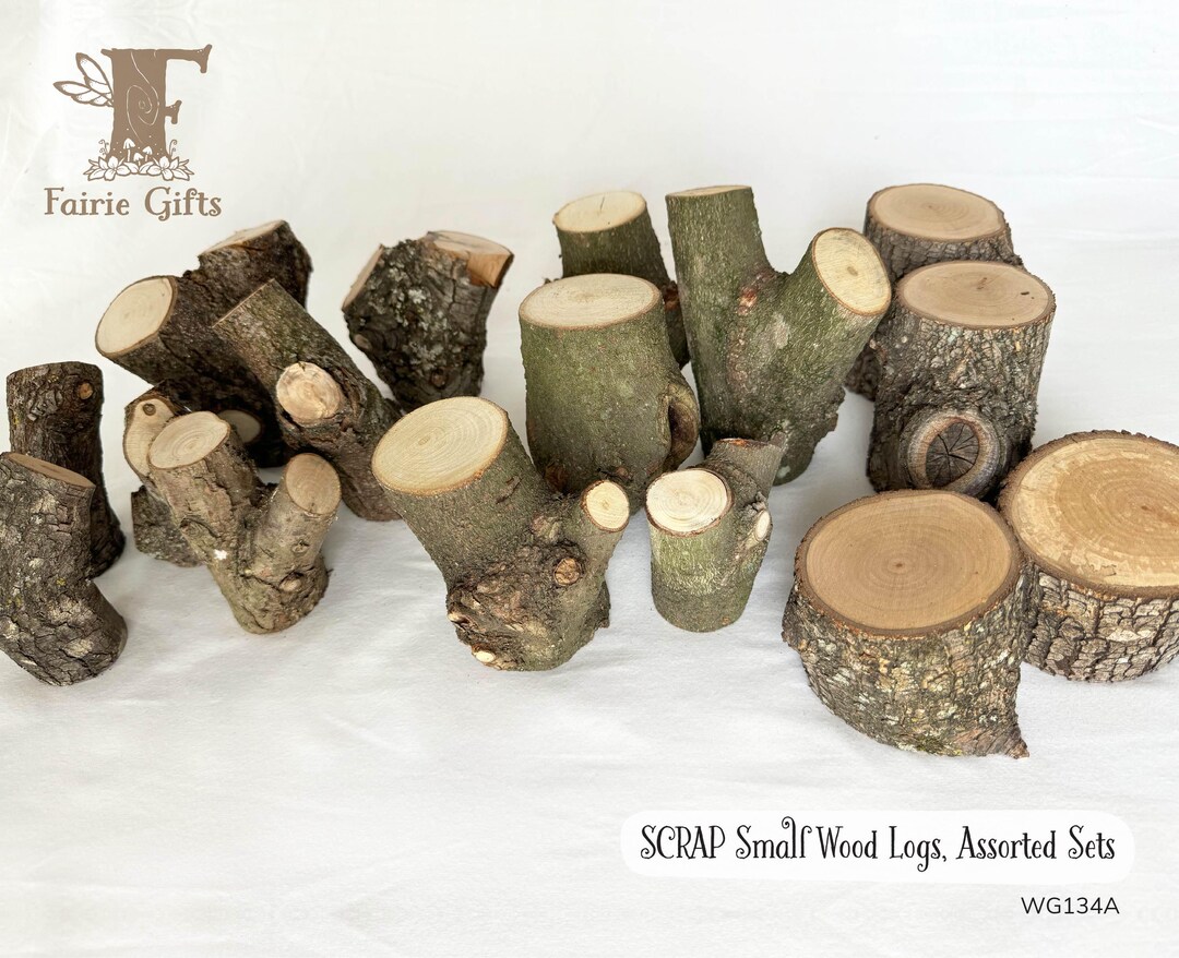 SCRAP Wood Logs, Natural Tree Supply for Crafts, Rustic Small Logs From ...