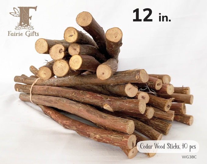 Wooden Sticks 12 In, Cedar Wood Sticks 10 Ct, Dried Cedar Branches ...
