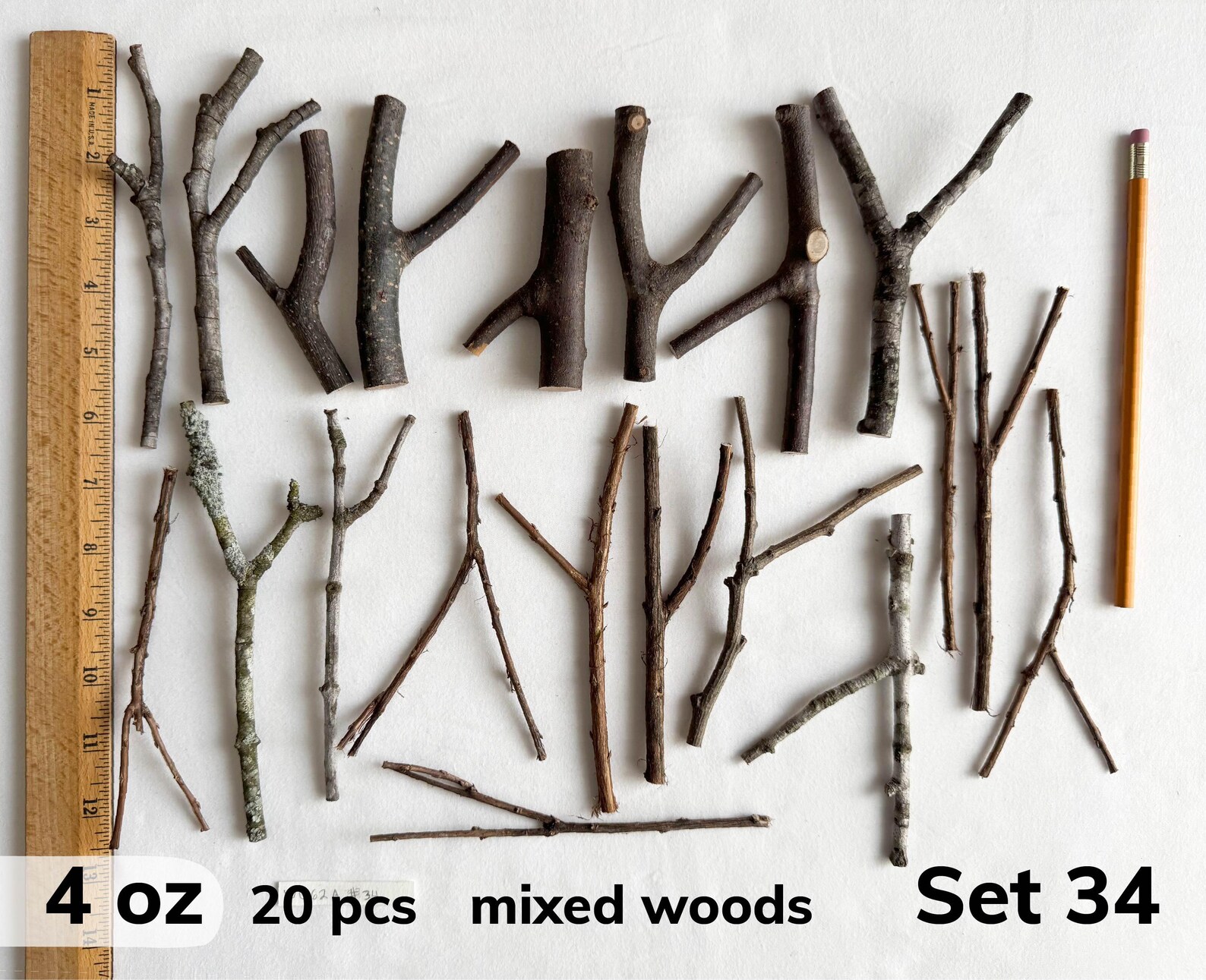 SCRAP Mini Forked Branches, Forked Tip Limbs, Assorted Sticks With Fork ...