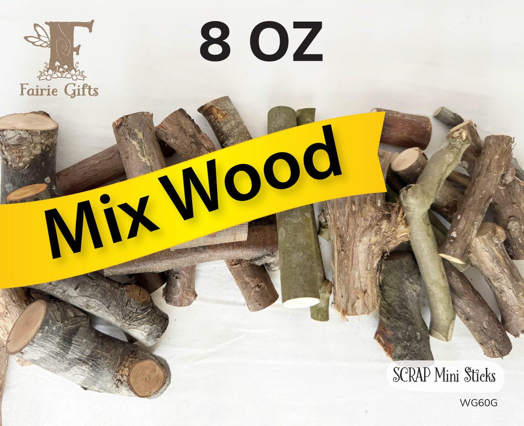 SCRAP Mini Wood Sticks 8 Oz, Mixed Woods Branches, Seconds Wooden Twigs ...