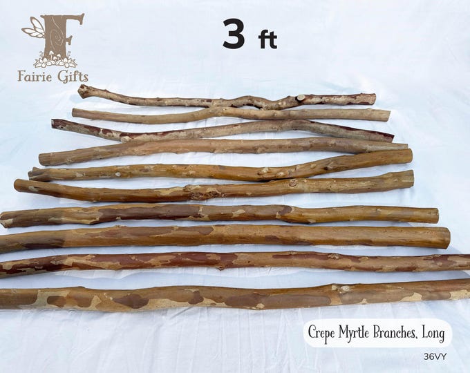 Hardwood Stick 3 Ft, Crepe Myrtle Long Branch, Wall Hangings, Macrame ...