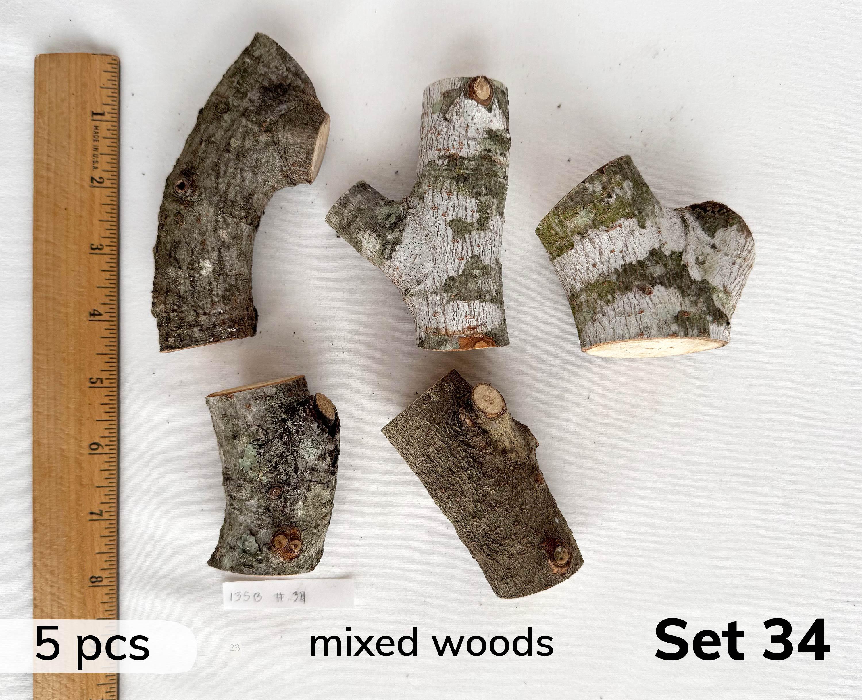 SCRAP Mini Wood Logs 3-16 Ct, Seconds Wood for Crafts, Tree Supply ...