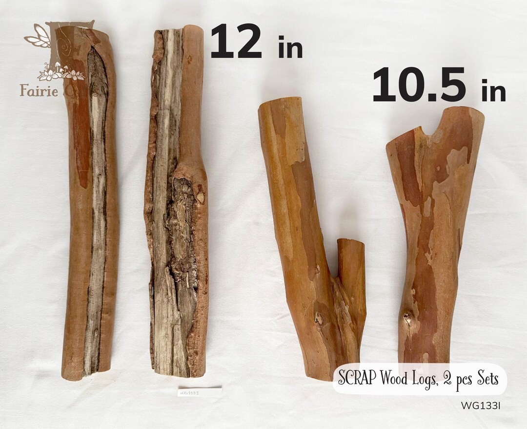 SCRAP Wood Logs 2ct, Seconds Wood for Crafts, Crepe Myrtle Tree Supply ...