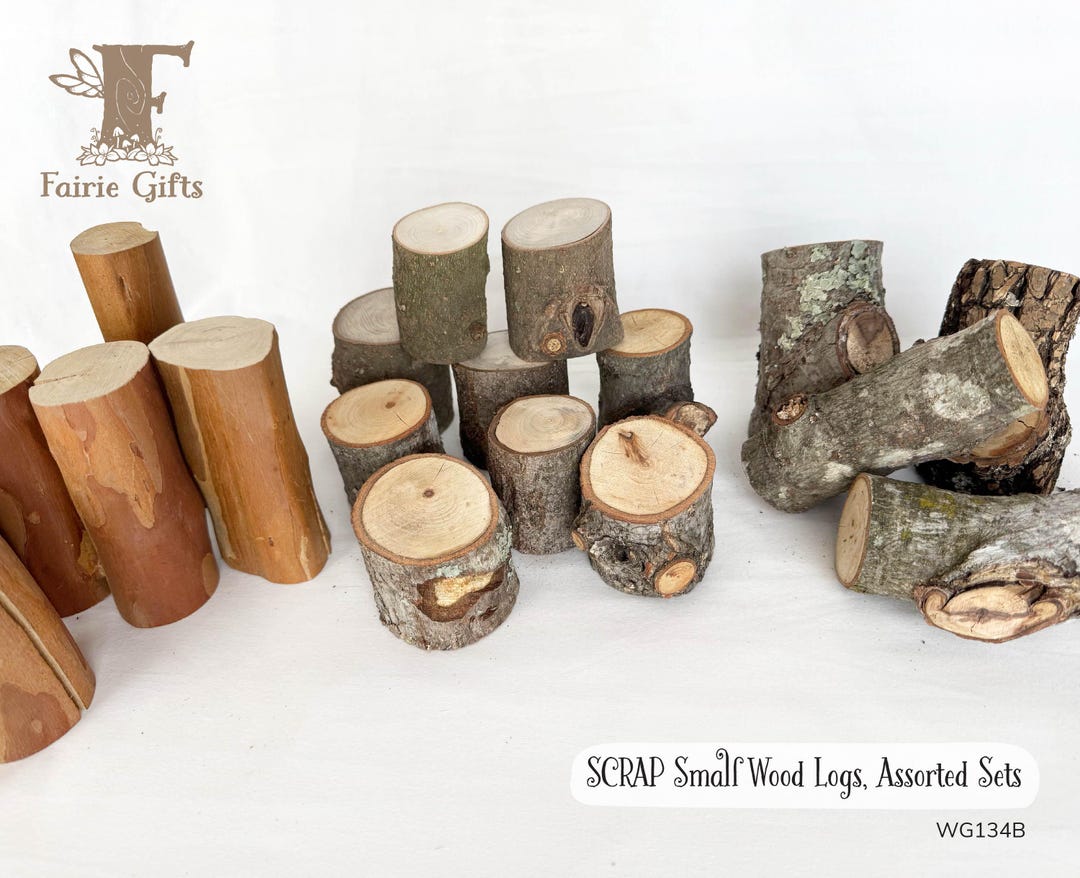 SCRAP Small Wood Logs, Seconds Wooden Logs for Crafts, Decorative Logs ...