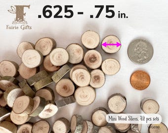 Small Wood Slices Bundle 80-100 Ct, Bulk Wooden Circles, Wood Disk From ...
