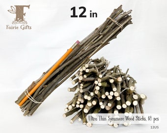 Ultra Thin Wood Sticks 16 In, Red Birch Branches 14-30 Ct, Dried Wooden ...