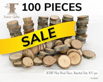 Small Wood Slices Bundle 80-100 Ct, Bulk Wooden Circles, Wood Disk From ...