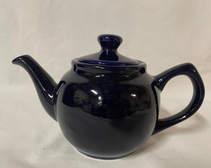 Vintage Ceramic Teapot Designpac Inc. Cobalt Blue With - Etsy