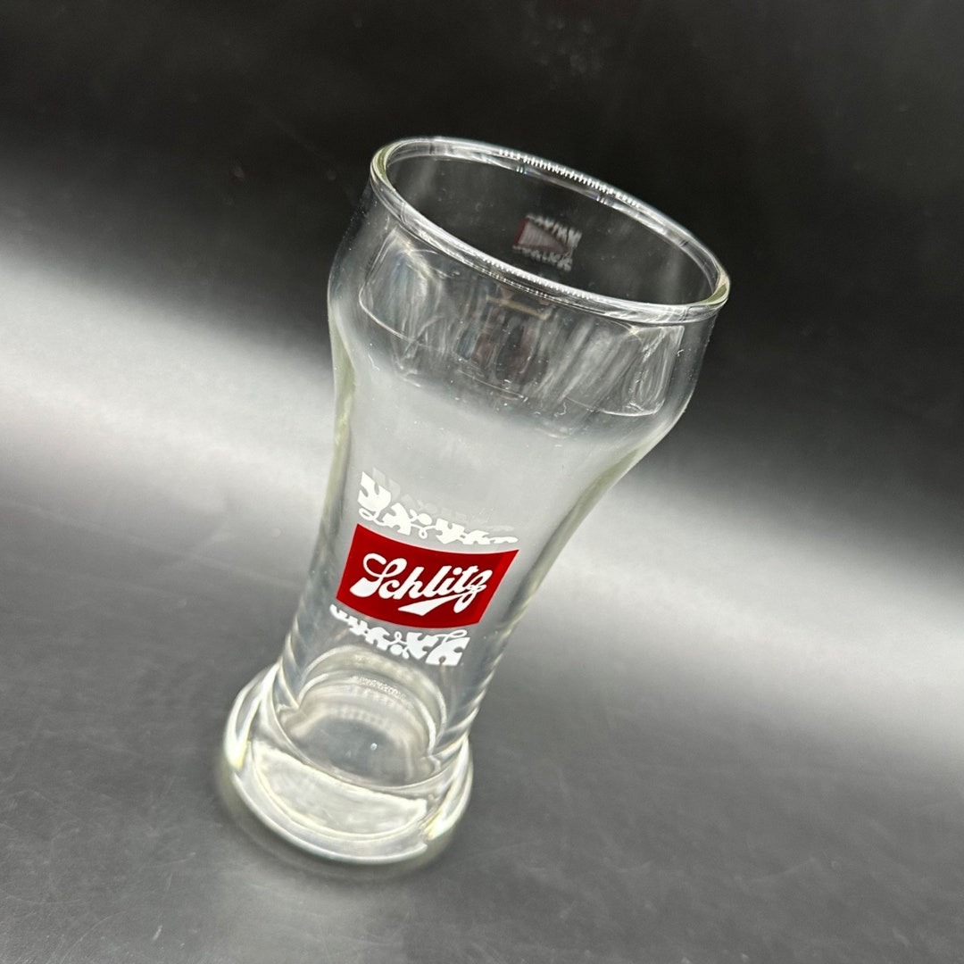 Vintage Schlitz Beer Flat Bottom Glass the One That Made Milwaukee ...
