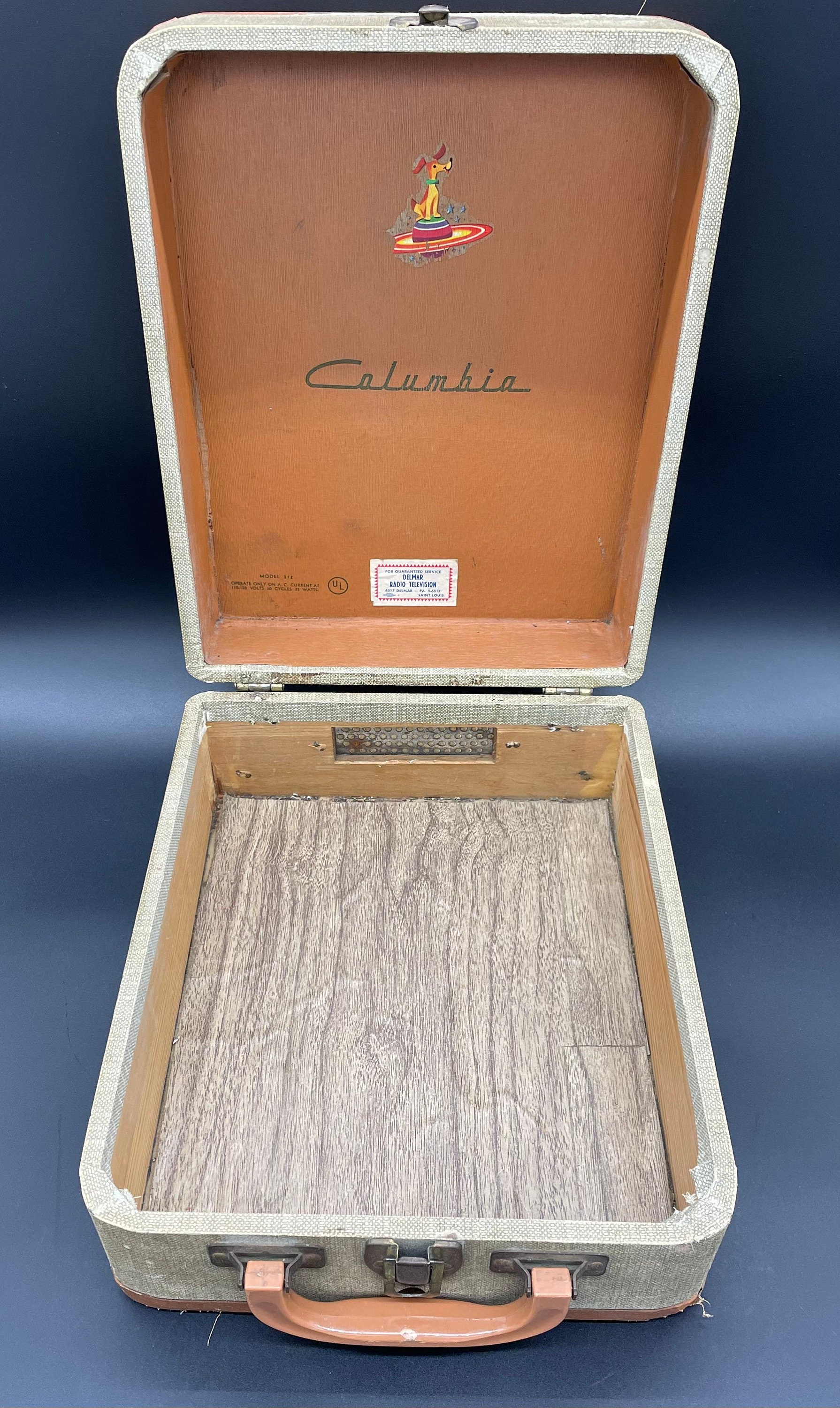 Vintage Wood Radio Case Columbia Box Atomic Childs Stickers - Etsy