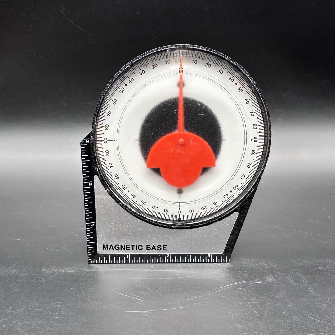 Vintage Magnetic Base Dial Gauge Angle Finder Protractor Conversion ...
