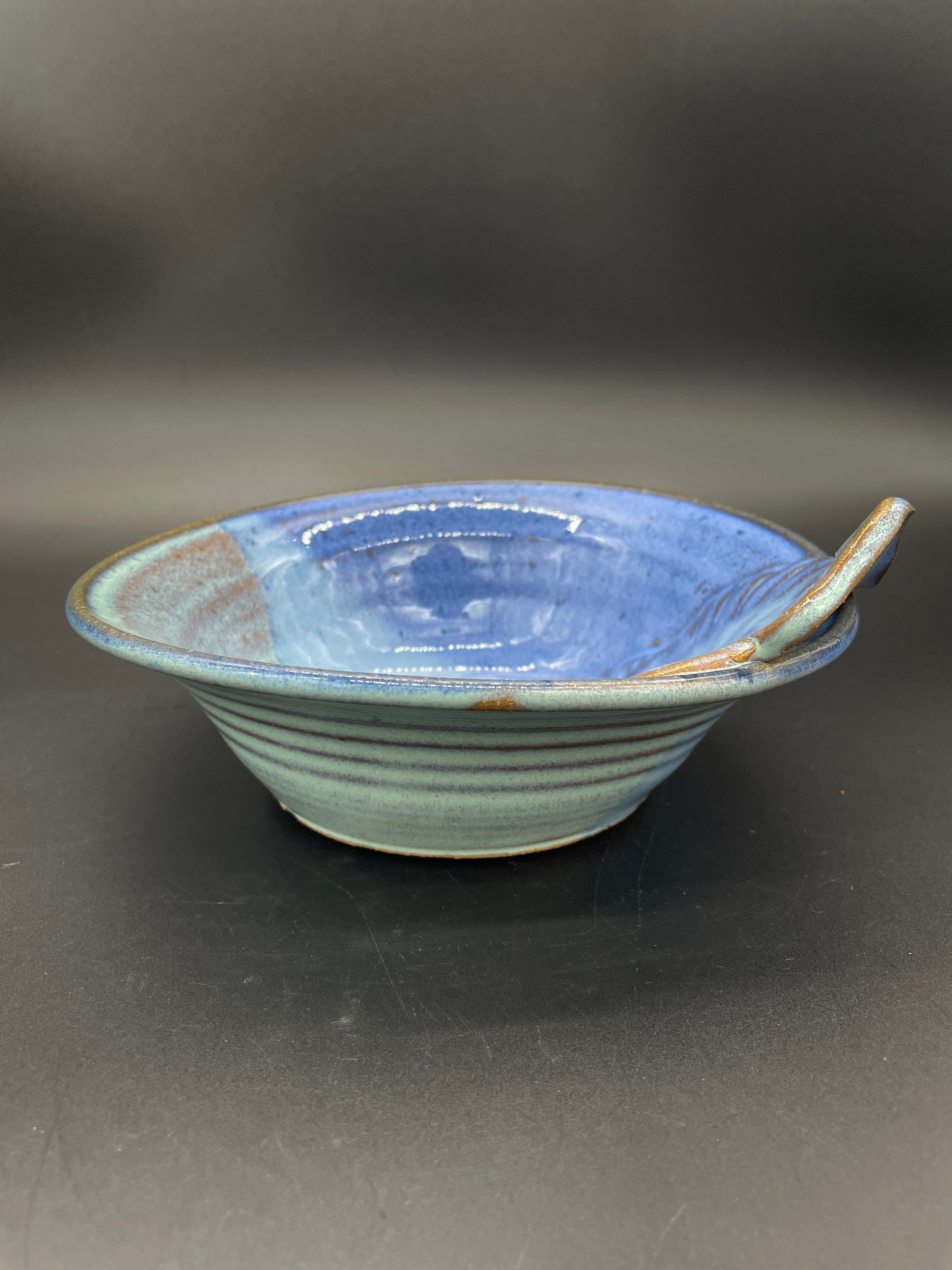 Vintage Pottery Bowl Jamie De Guzman Manatee Bowl Blue Marked - Etsy