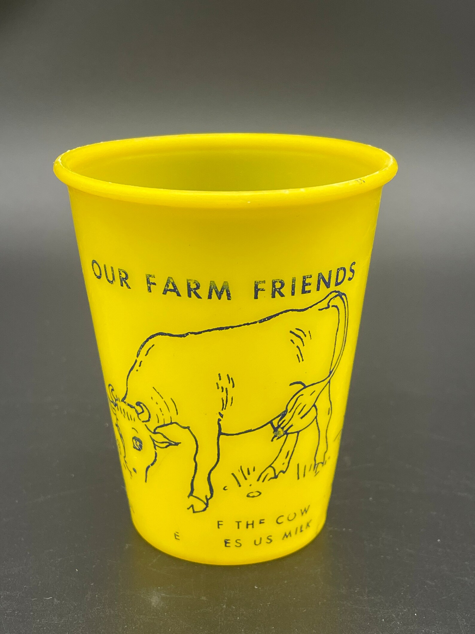 Vintage Kids Cup Farm Friends Plastic Cow Lamb Chicken - Etsy