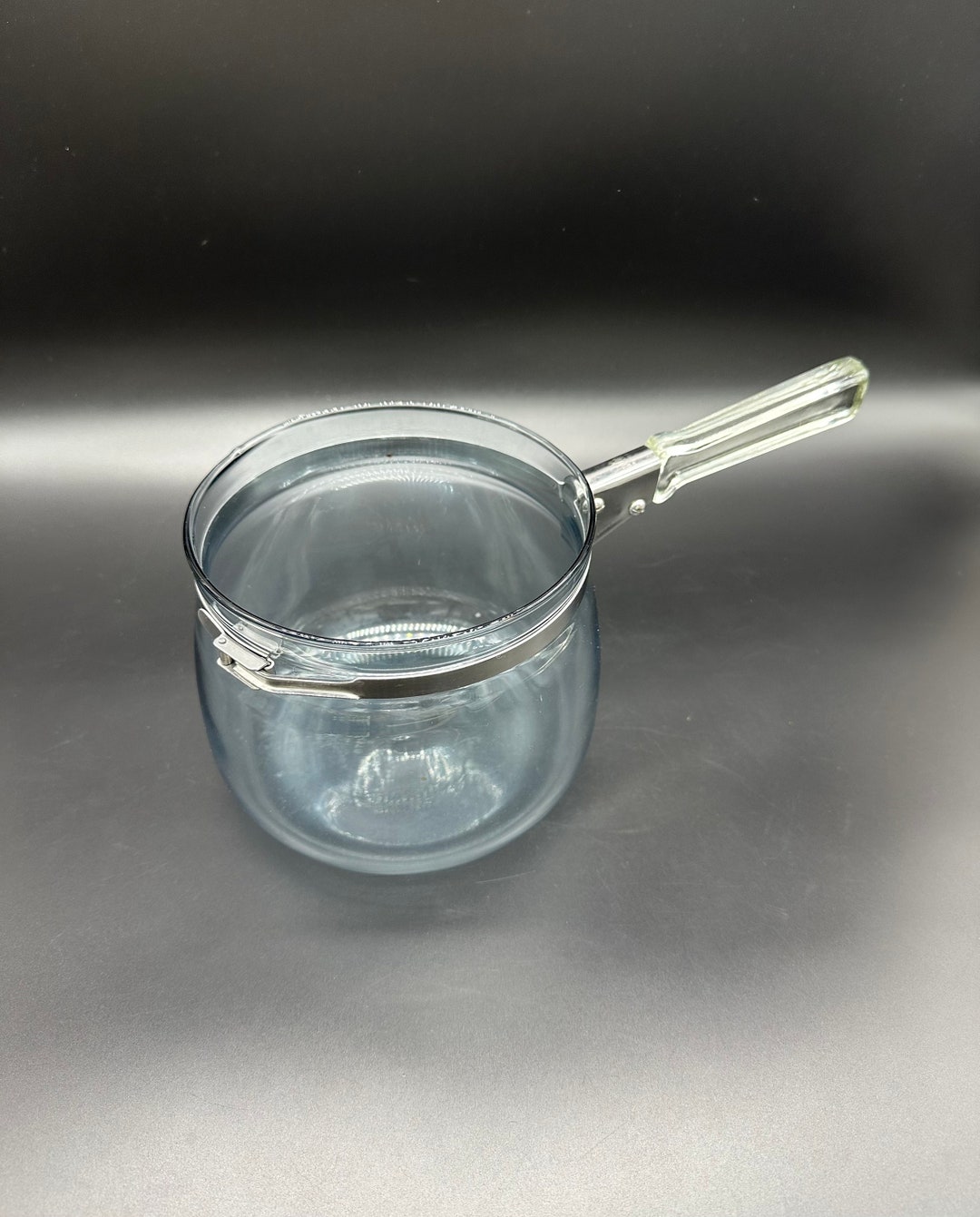 Vintage Pyrex Pot 6763 L Glass Flameware Lower Boiler Only Blue Tint - Etsy