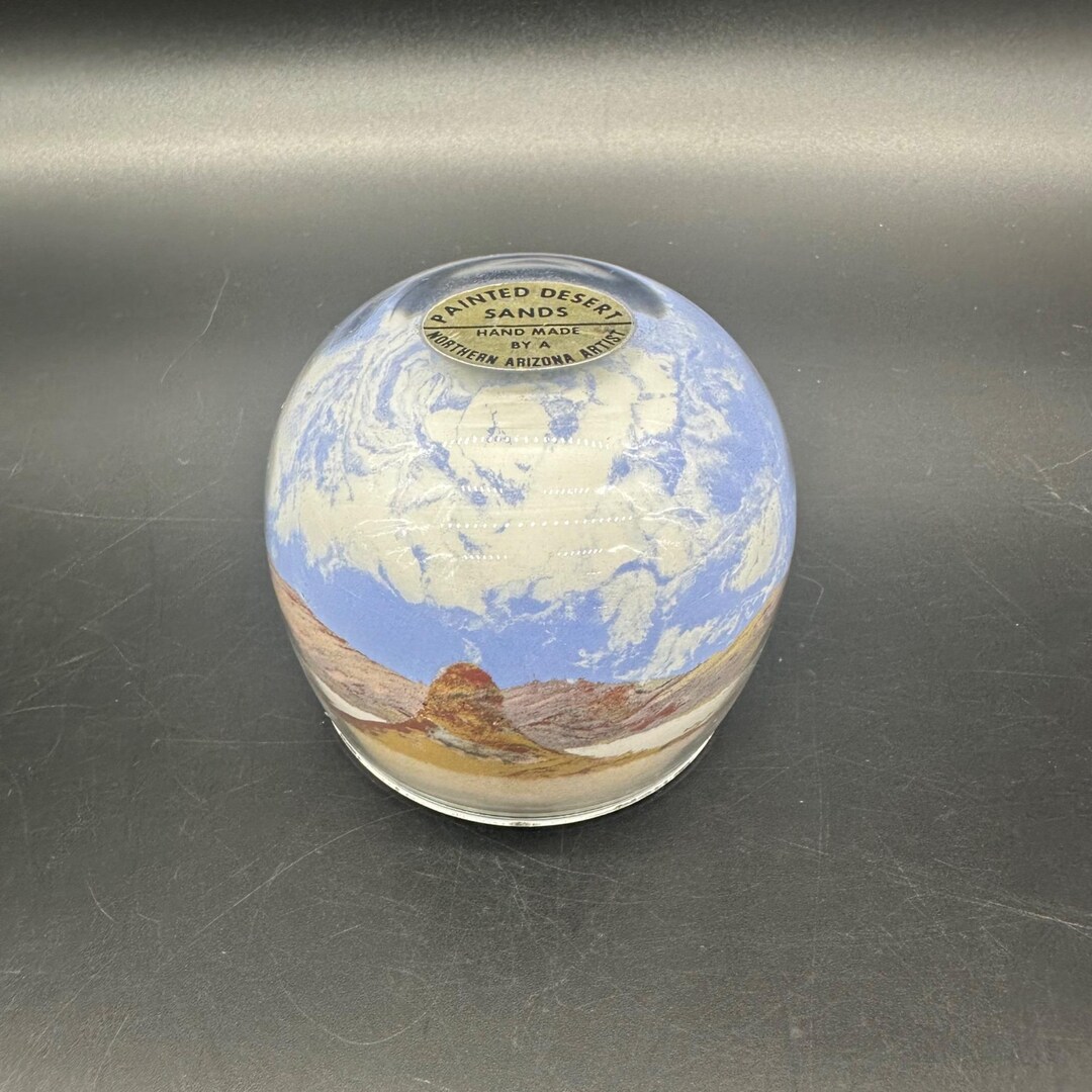 Vintage Paperweight Handmade Painted Desert Sands Arizona Souvenir ...
