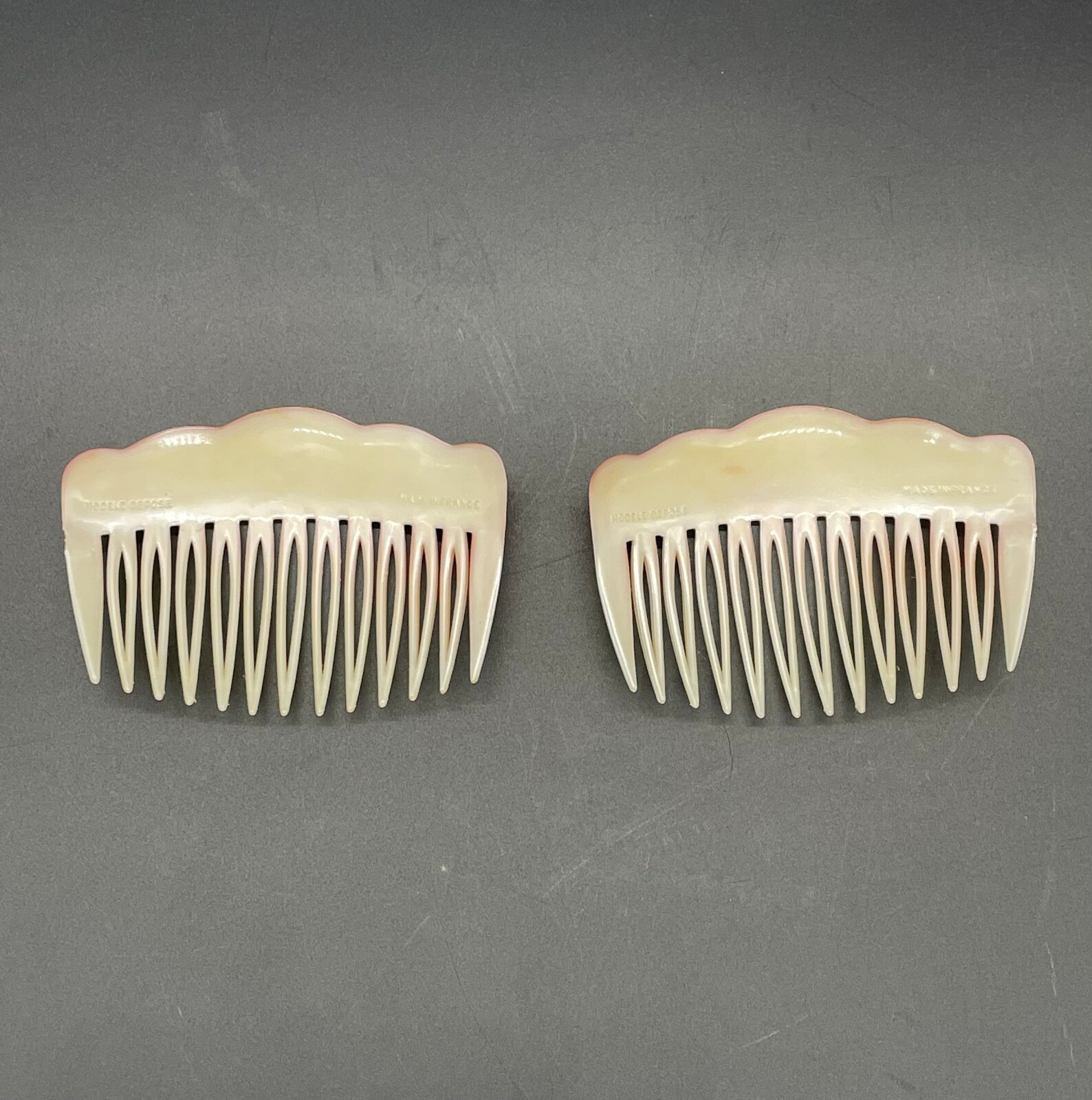 Vintage Hair Slide Clips Ombre Pink Red Modele Depose France - Etsy