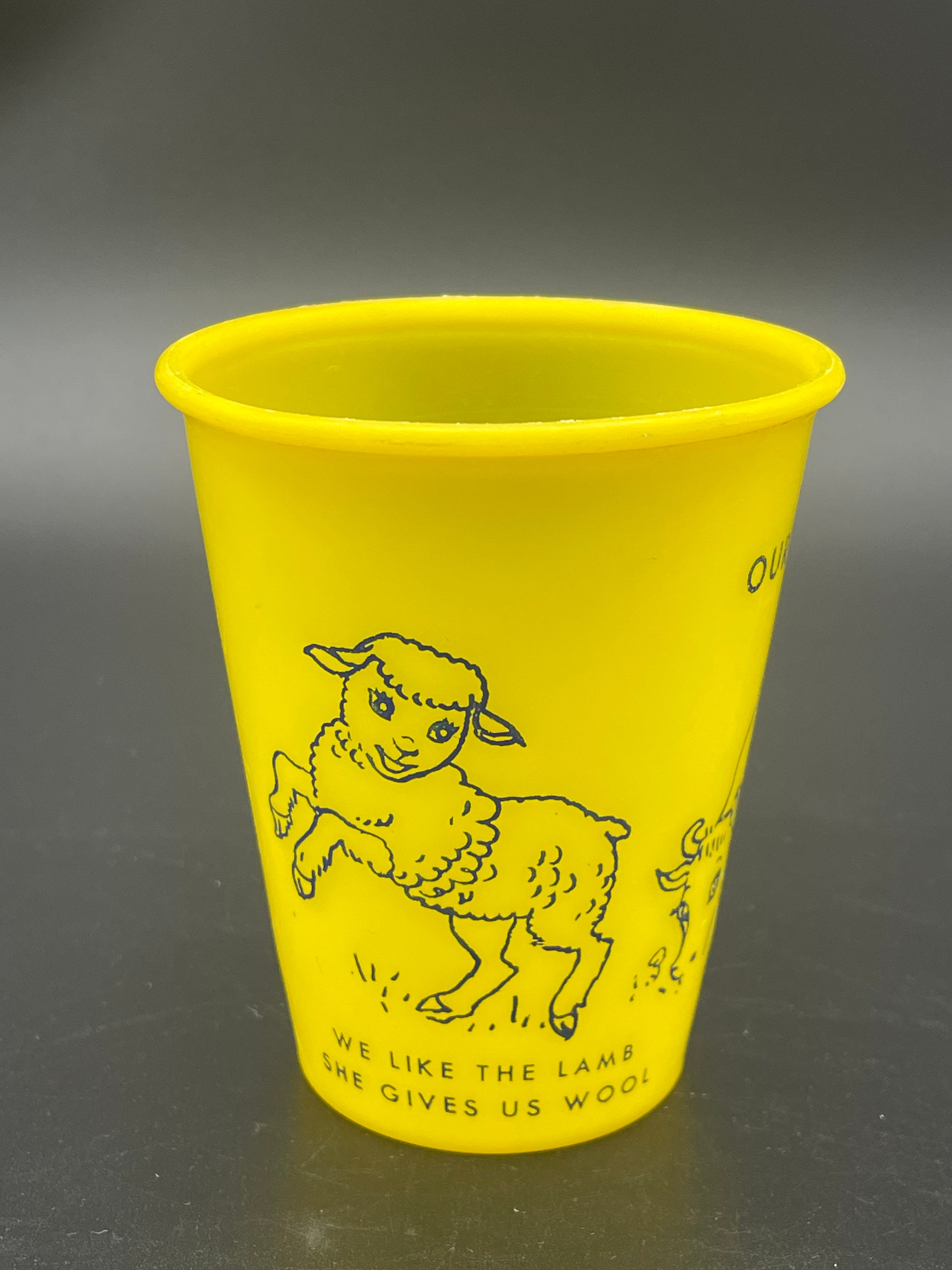 Vintage Kids Cup Farm Friends Plastic Cow Lamb Chicken - Etsy