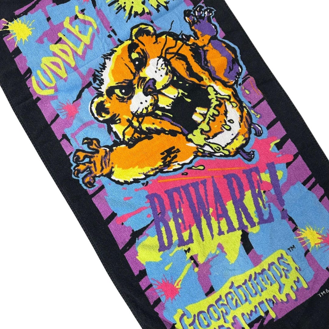 Vintage Beach Towel 1990s Goosebumps Cuddles Beware Hamster Y2K Jay ...