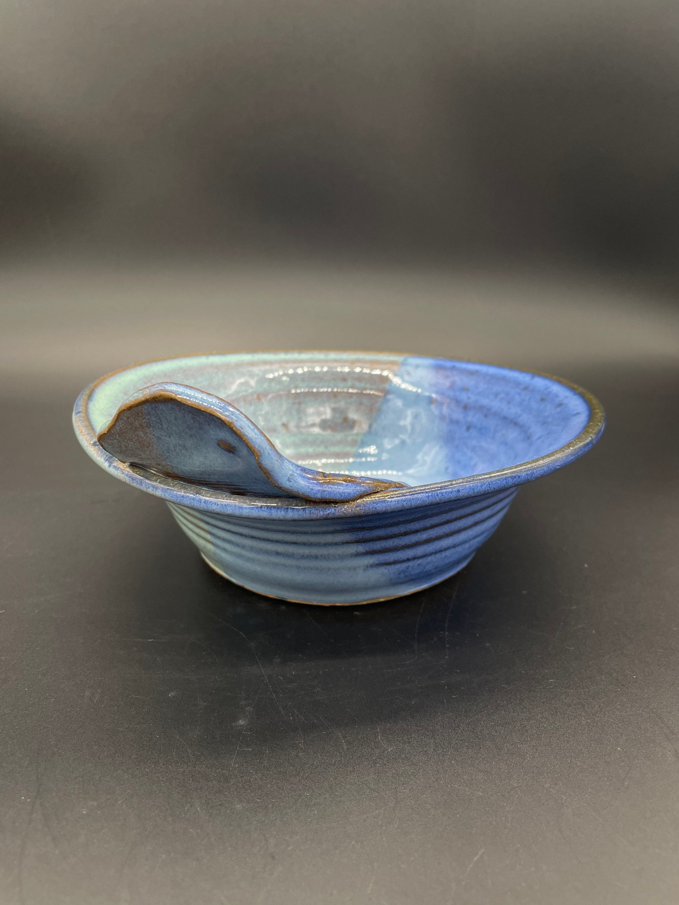 Vintage Pottery Bowl Jamie De Guzman Manatee Bowl Blue Marked - Etsy