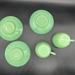 Jadeite Cups and Saucer Plates Green Coffee Mugs Restaurant Ware - Etsy