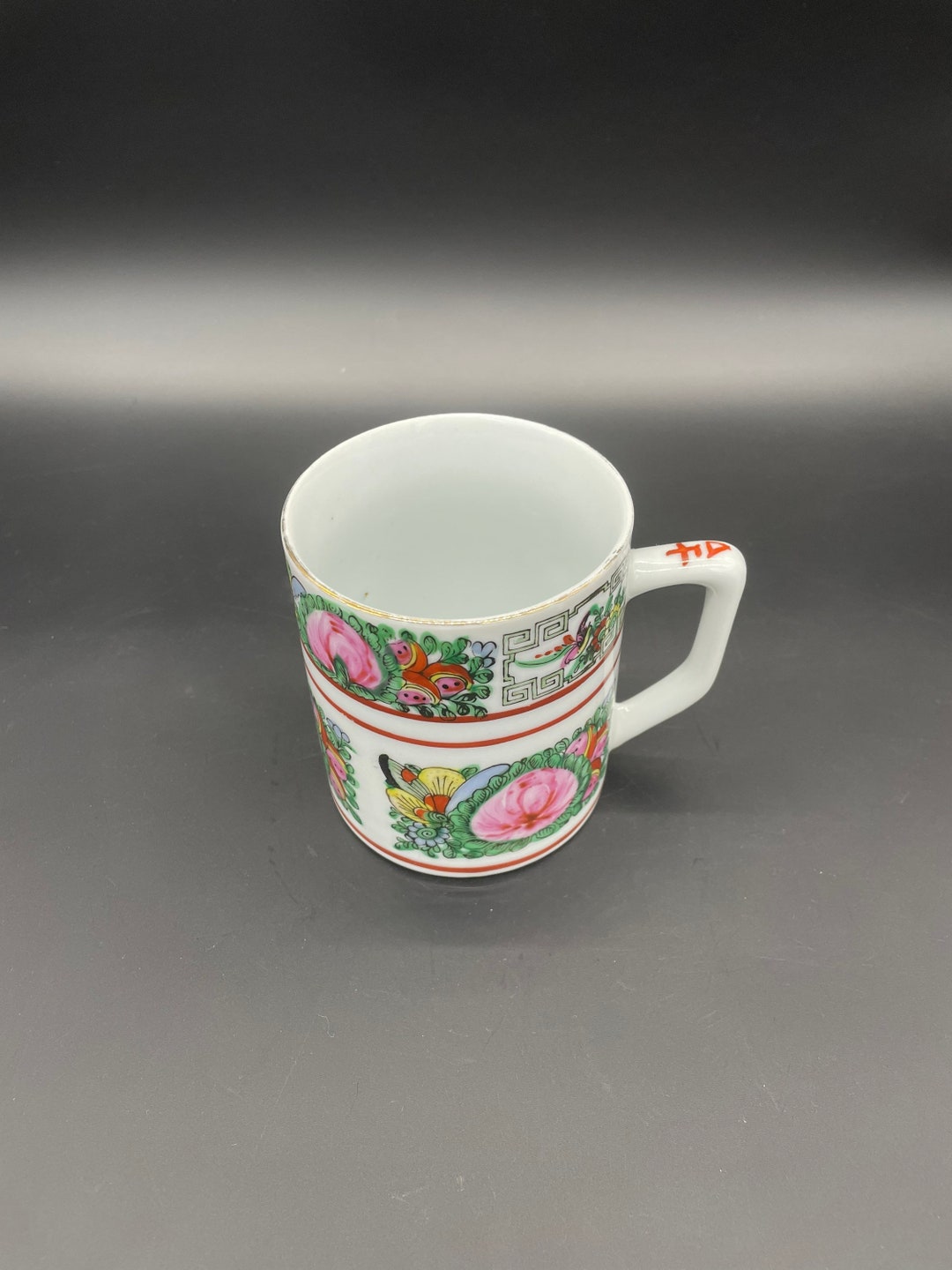 Rose Canton Mug Cup Gold Gilt Hand Painted - Etsy