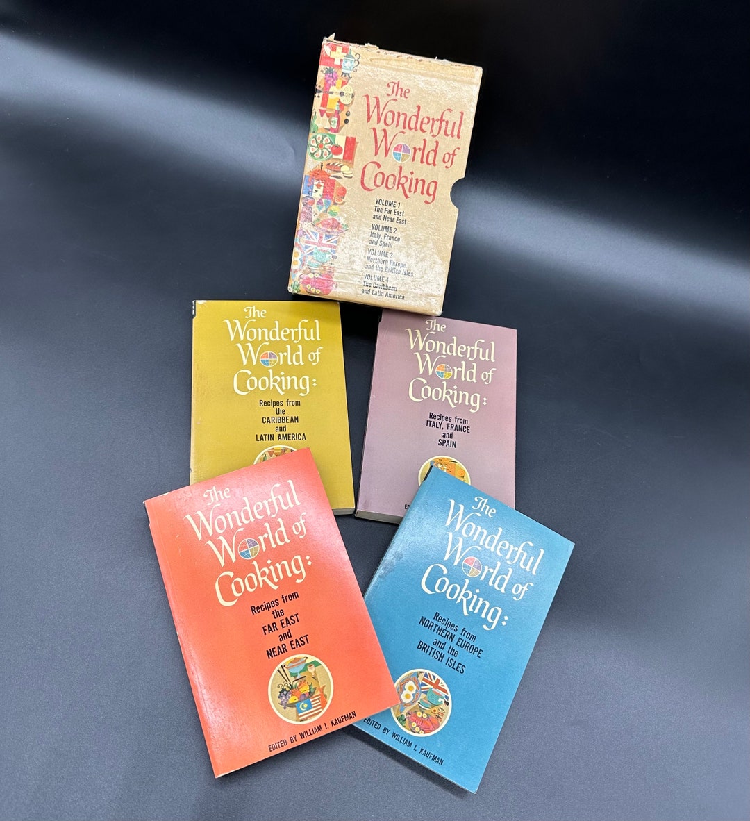 Vintage Cookbook Set Wonderful World of Cooking 1964 1st Printing 4 ...