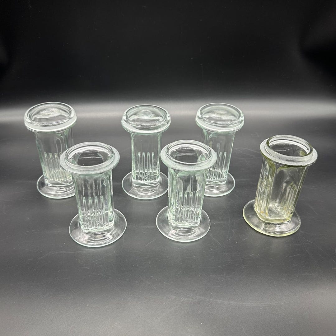 Vintage Wheaton Glass Medical Slide Smear Jars Lids Clear Decorative ...