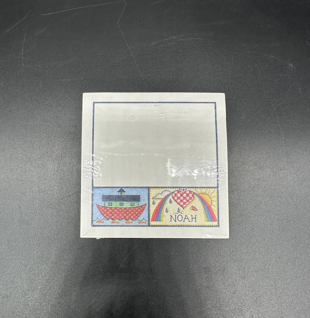 Vintage Post It Notes Cube Noahs Quilt Office Supplies Paper ...