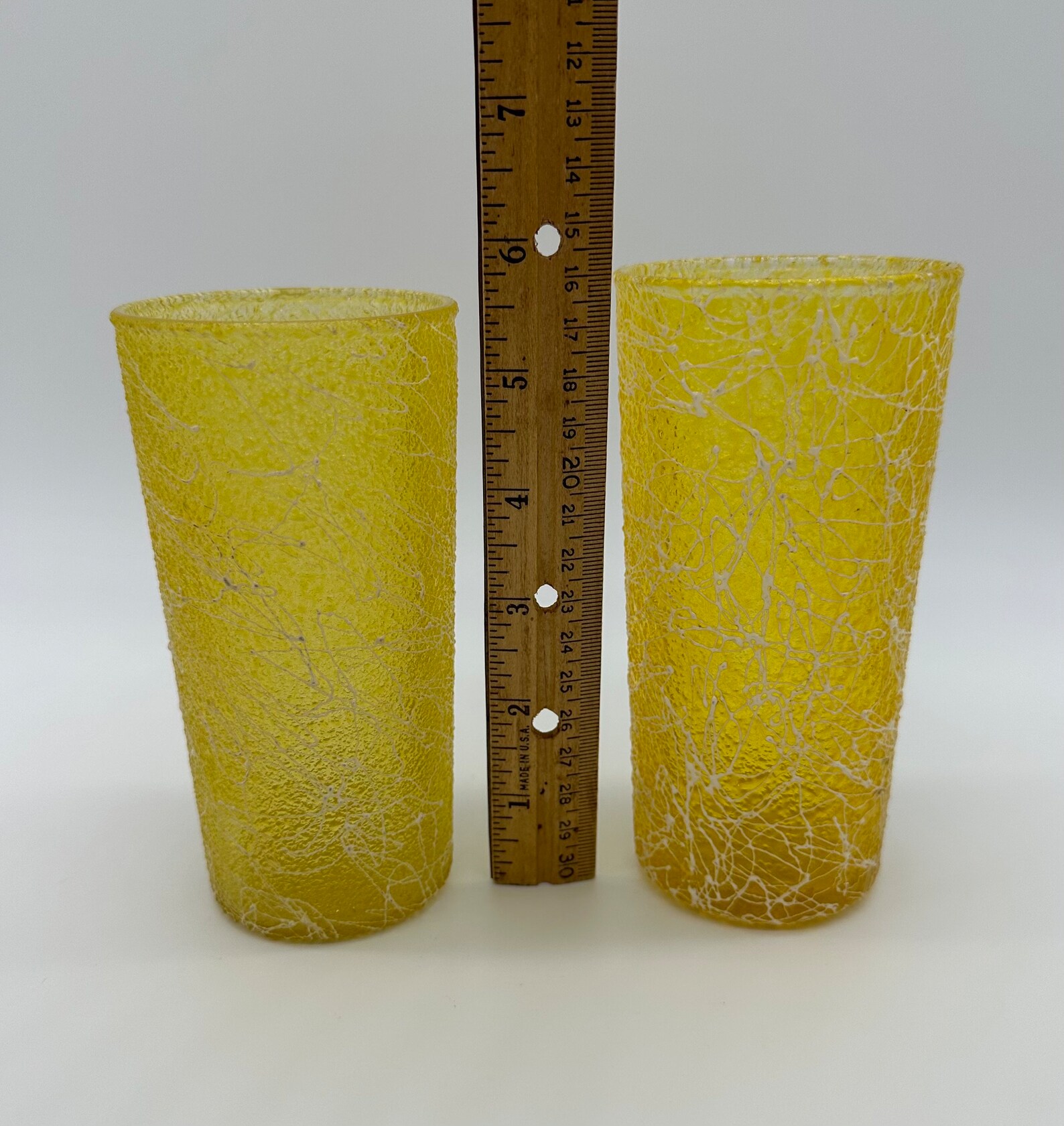 Vintage Spaghetti String Glasses Tumblers Mid Century Modern Set of 2 ...