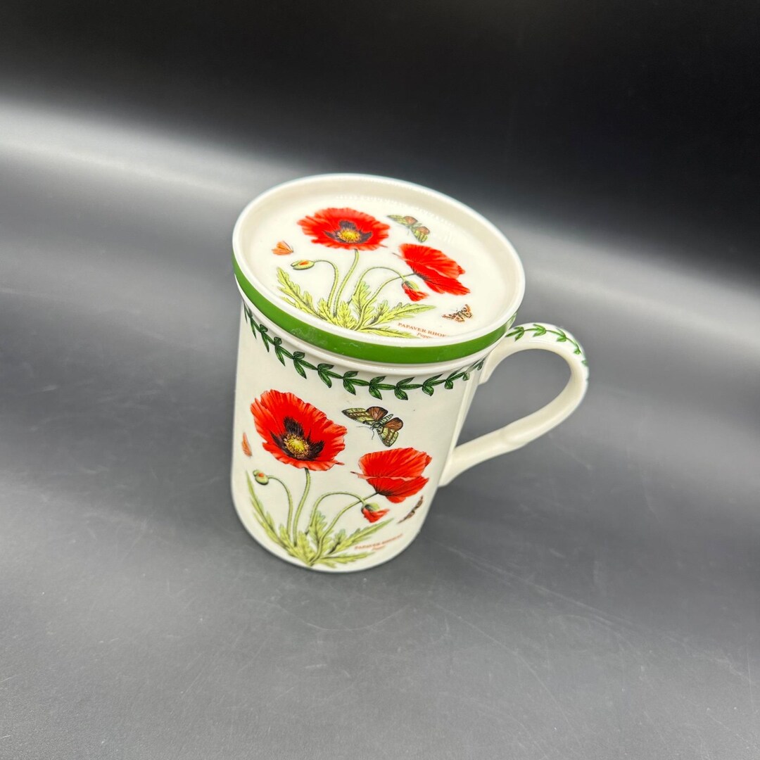 Portmeirion Botanic Garden Big Red Poppy Mug Lid Coaster Set ...