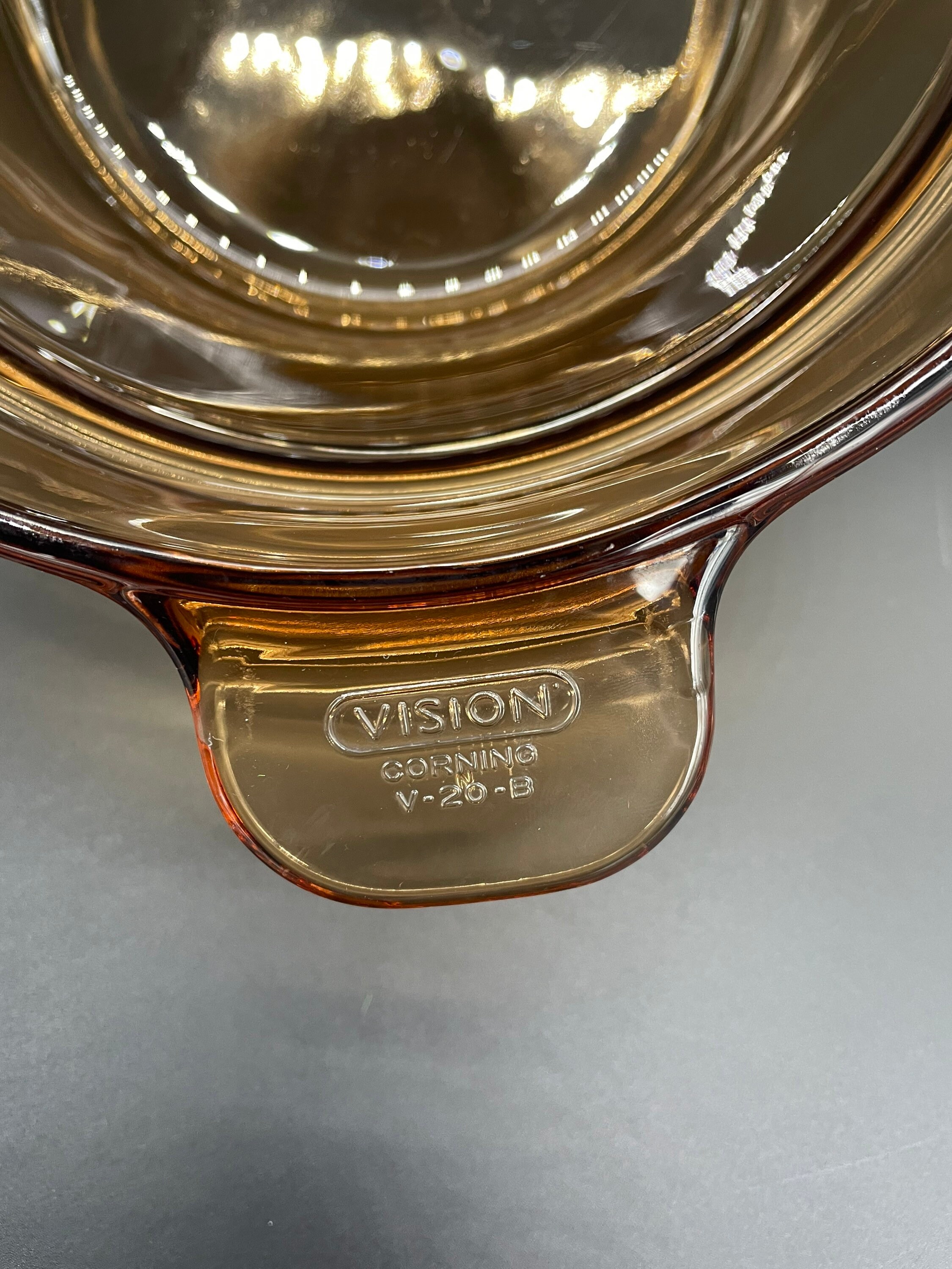 Corning Vision Pot Lid Double Boiler Insert Amber Glass Pyrex - Etsy