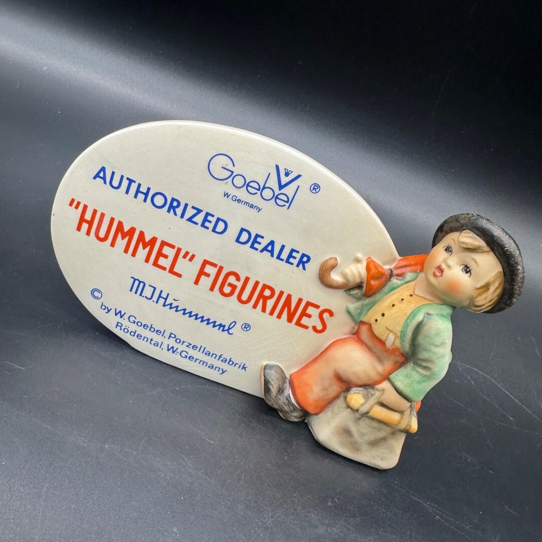 Vintage Goebel Hummel Figurines Authorized Dealer Plaque Merry Wanderer ...