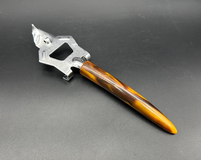Vintage Can Tapper Bottle Jar Opener Lid Lift Marbled Butterscotch ...