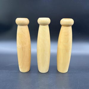 Retro Wooden Bowling Pin Home Decor Set of 3 Decorative Accents Crafts ...