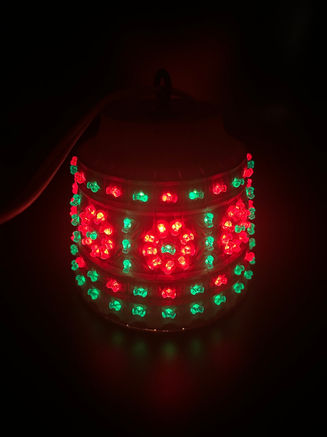 Vintage Lawnware Lamp Hanging Light Camping Outdoor Red Green Beaded - Etsy