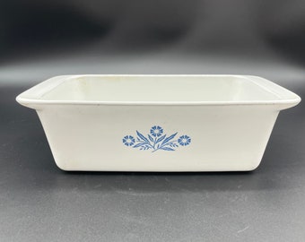 Corning Ware Blue Cornflower Loaf Pan P-315-B 1960s Vintage Glass ...