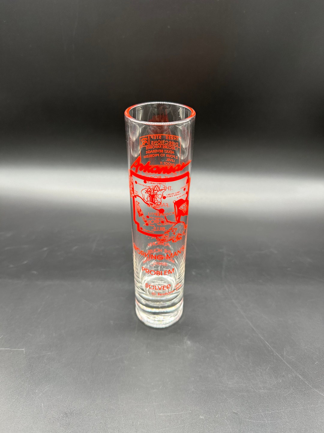 Vintage Shot Glass Arkansas Souvenir Working Mans Problem Solver ...