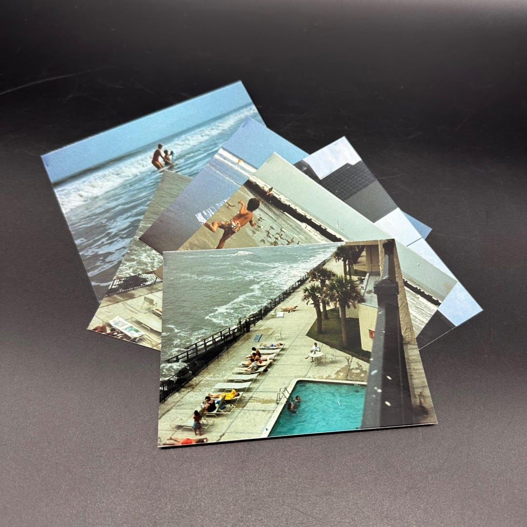 Vintage Beach Photos 1980s Vacation Lot of Six Sun Sand Retro Ocean ...