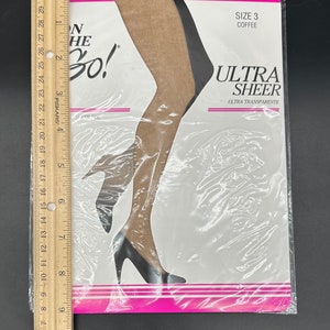 Vintage Pantyhose on the Go Ultra Sheer Coffee Size 3 New Old Stock - Etsy