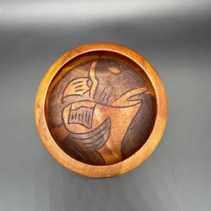Carved Wood Bowl Fish Handmade Decorative - Etsy